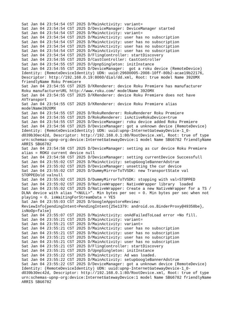 ourlog_1983 | PDF | Roku | Telecommunications