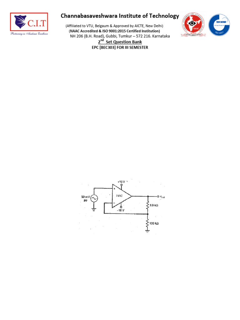 BEC303 module3,4,5 question bank | PDF | Electronic Oscillator | Electronics