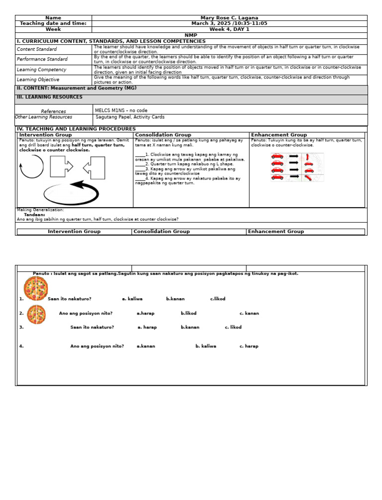 Q4-NMP-W4-Day1 | PDF | Cognitive Science | Pedagogy