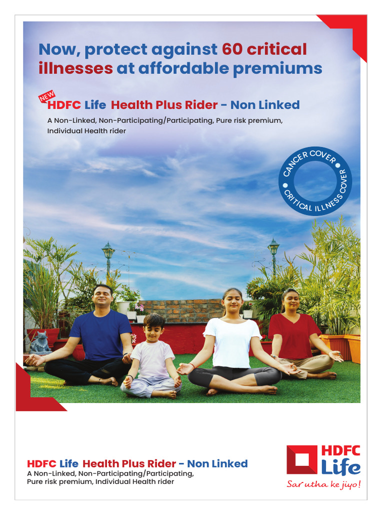 HDFC Life Health Plus Rider Overview | PDF | Brain Tumor | Alzheimer's ...