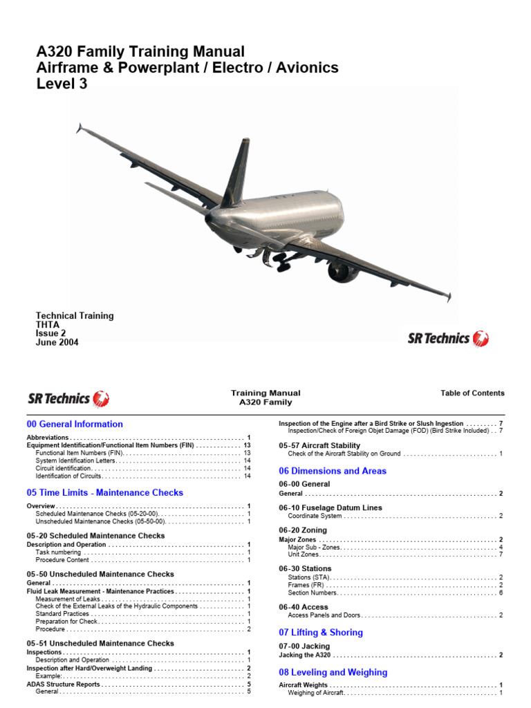 A-320 Training SR Technics | PDF | Weight | Valve