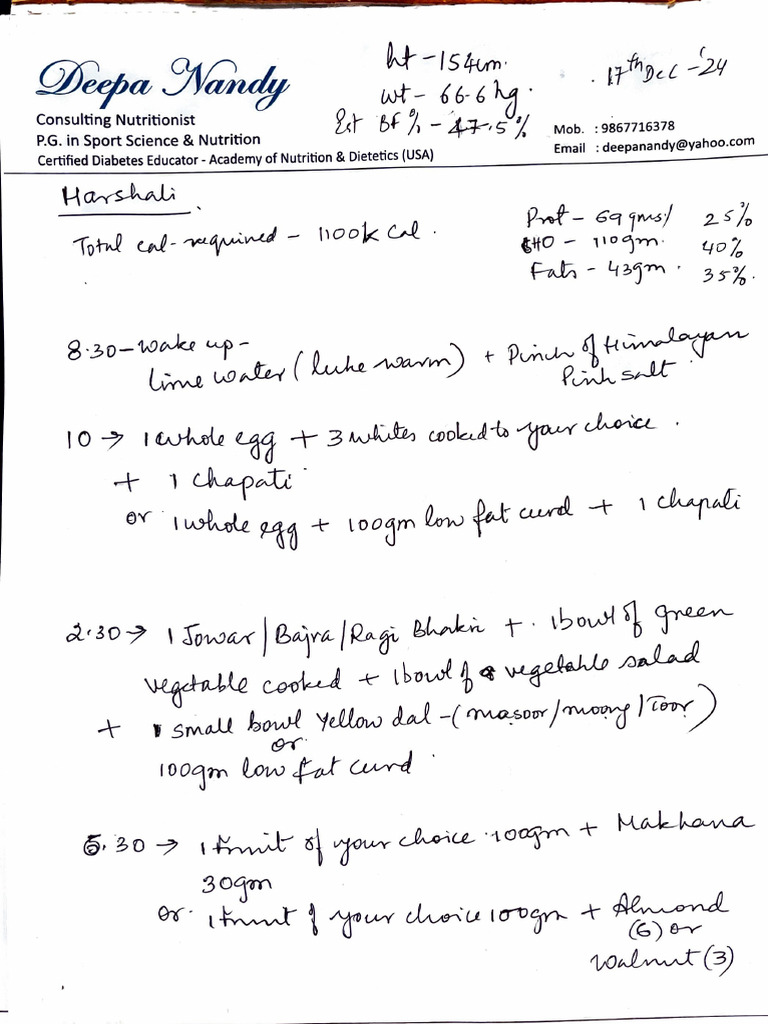 Diet Plan | PDF