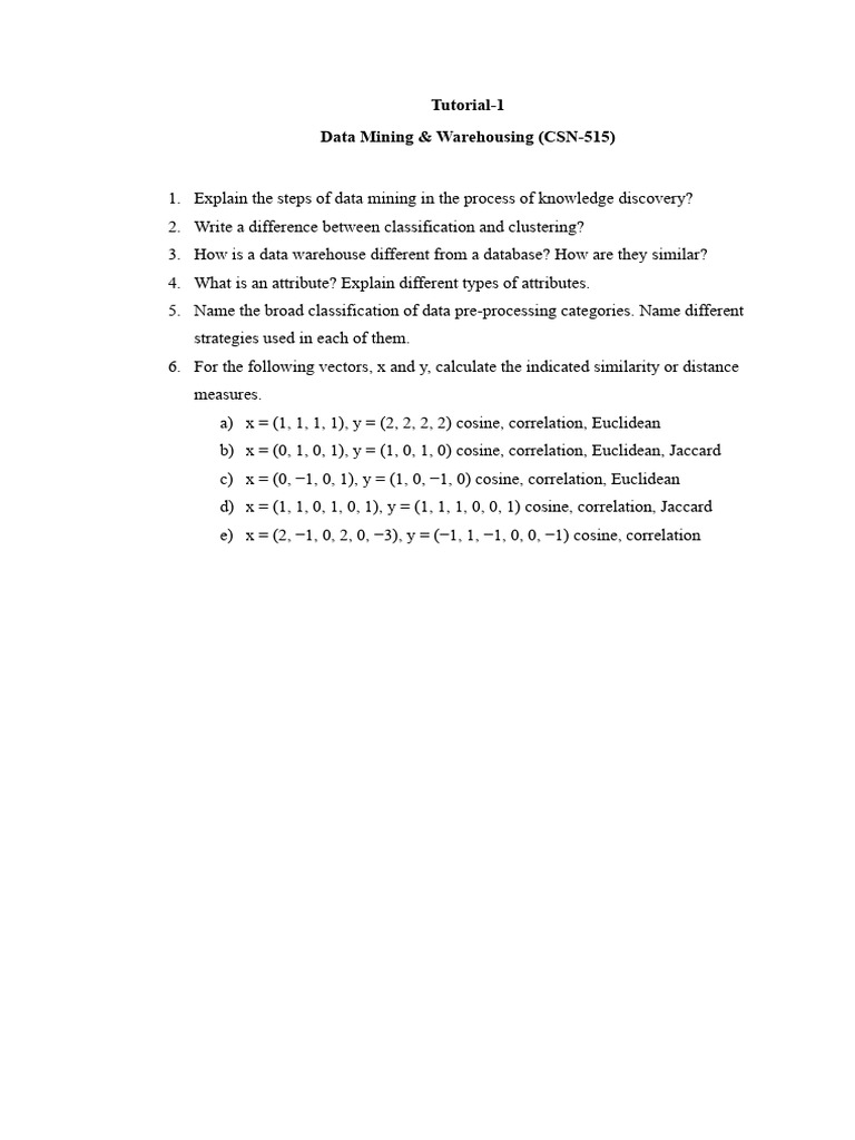 CSL 515 - Tutorial 1 | PDF