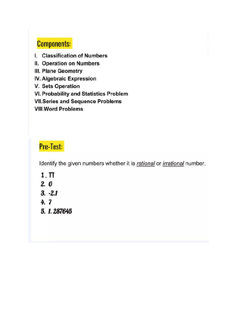 MATH For CSC Review | PDF