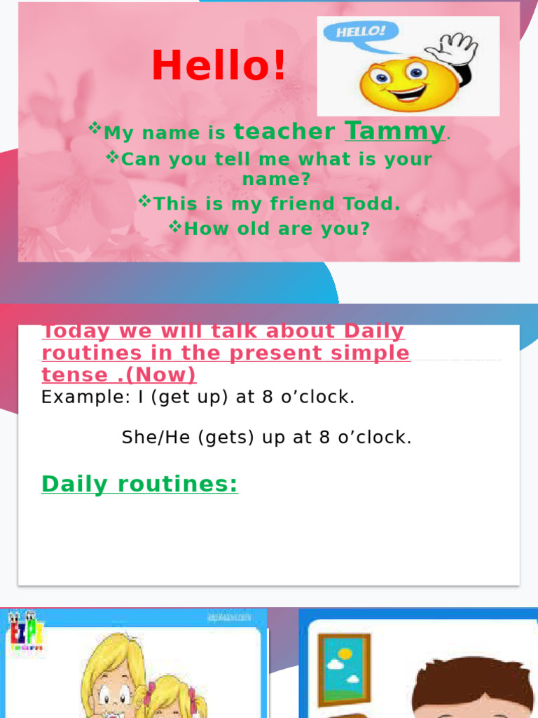 Daily Routine Lesson Plan | PDF