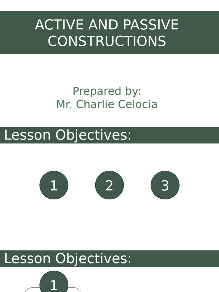 Active and Passive Voice | PDF | Verb | Grammatical Tense