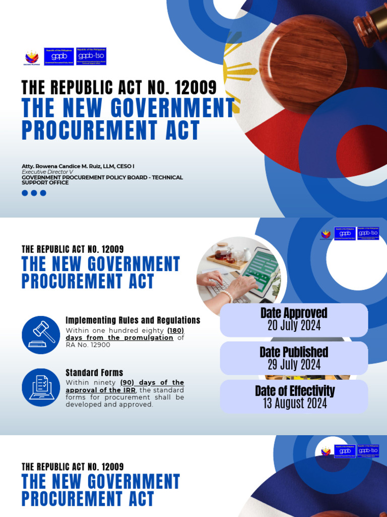 Republic Act No. 12009: New Procurement Act | PDF | Life Cycle ...