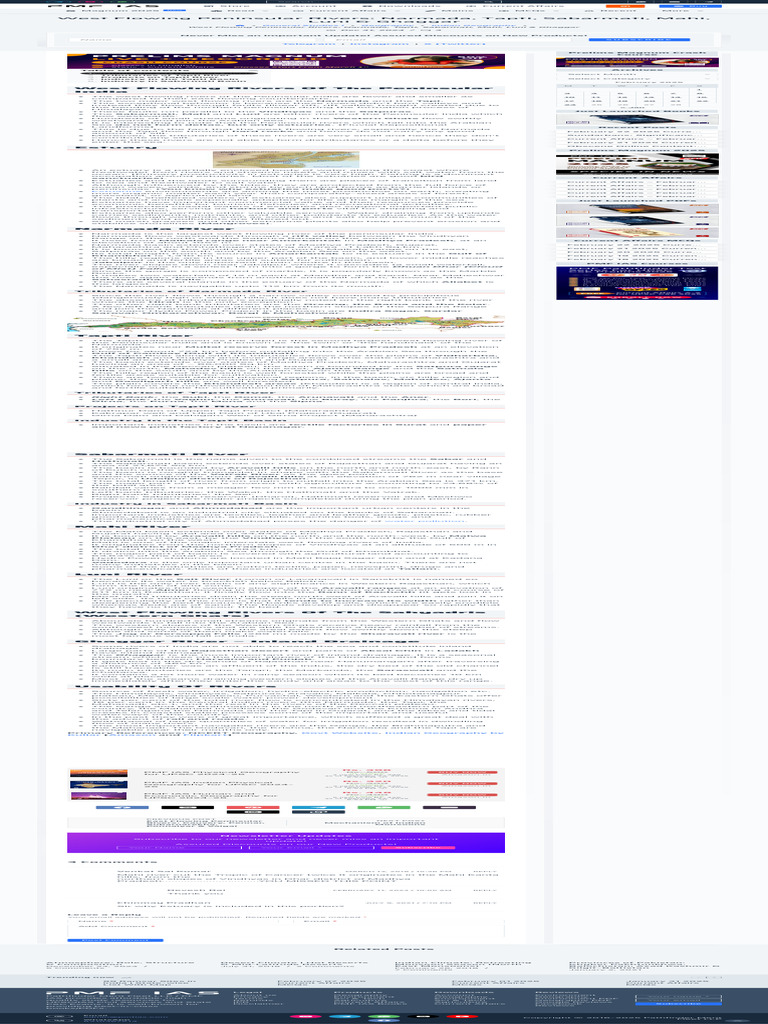 West Flowing Peninsular Rivers Narmada, Tapti, Sabarmati, Mahi, Luni & Ghaggar - PMF IAS | PDF ...