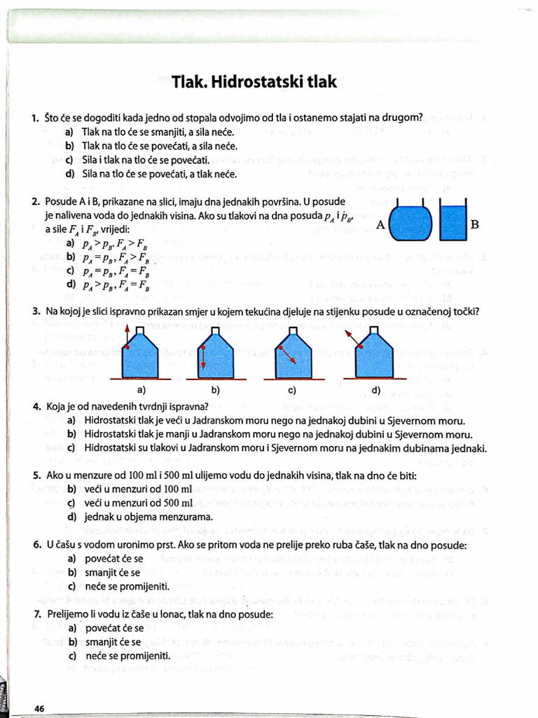 Zadaci - Statika Fluida-1 | PDF