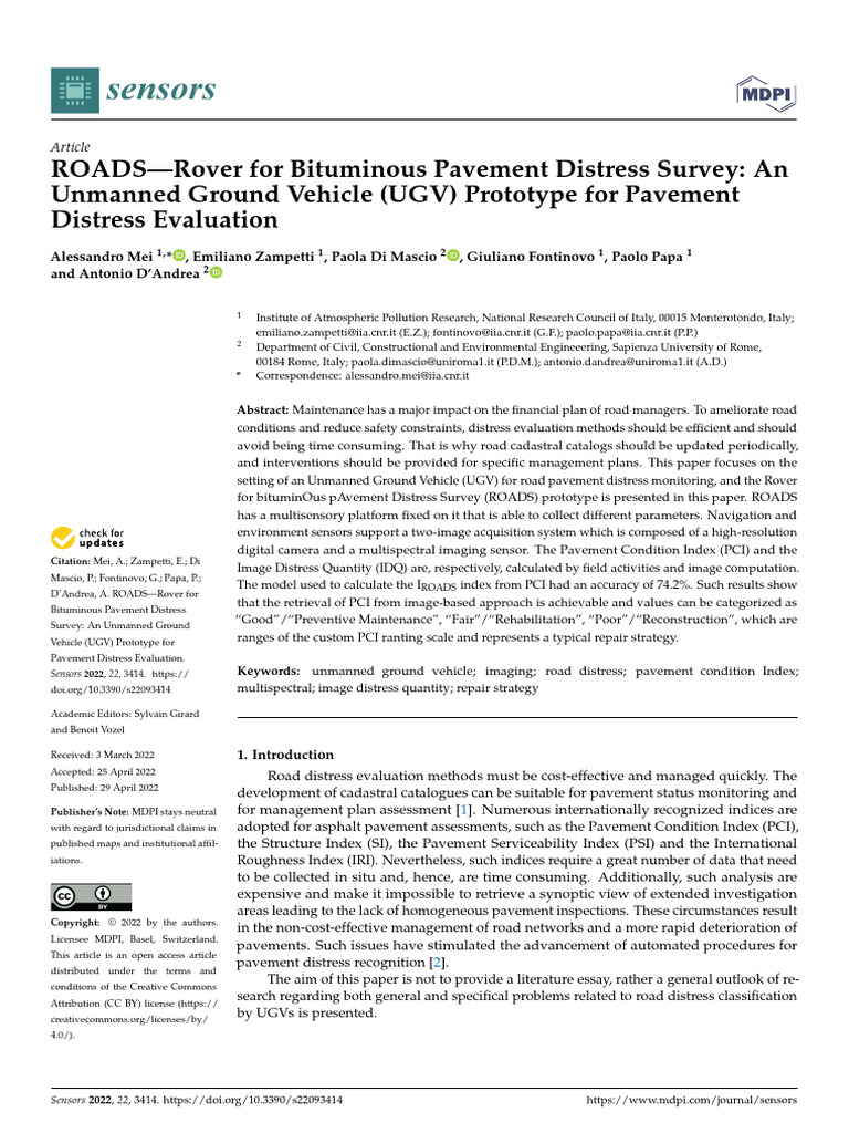 Sensors 22 03414 | PDF | Unmanned Aerial Vehicle | Image Resolution