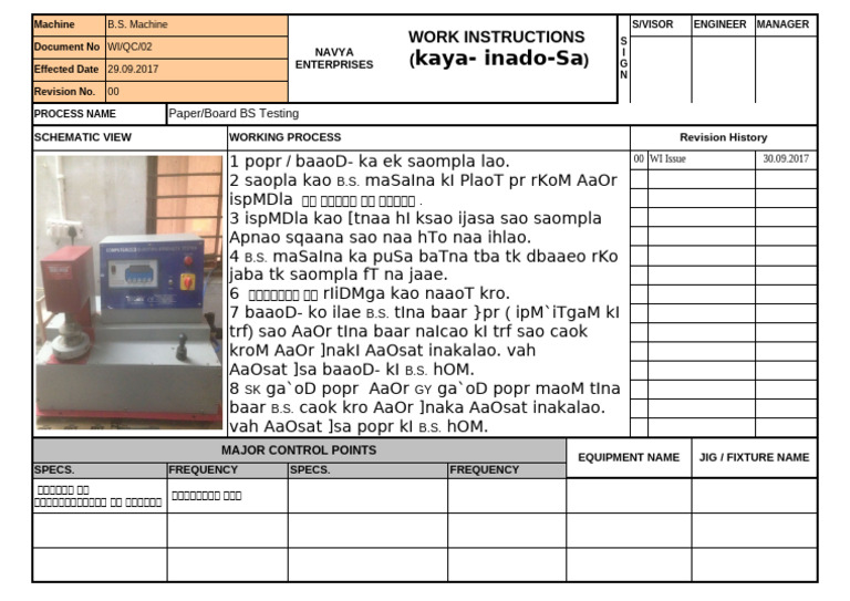 WI-QC-02 BS Tester | PDF