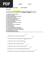 Sit Down If... Questions | PDF | Language Arts & Discipline