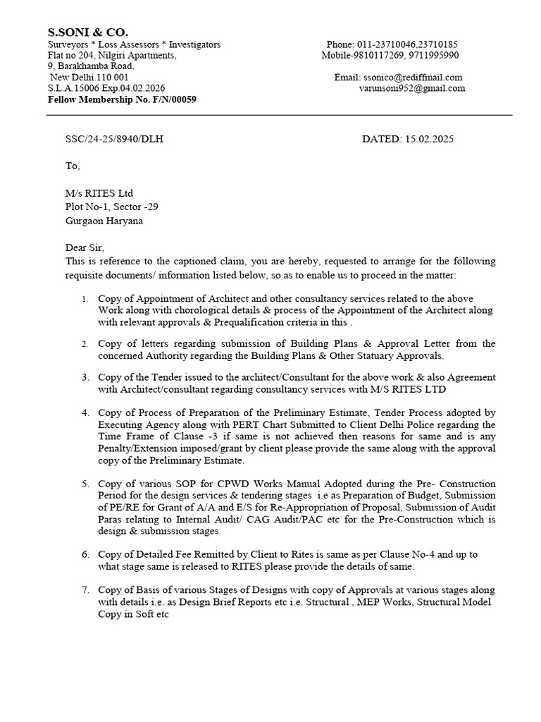 Microsoft Word - LOR RITES.docx | PDF