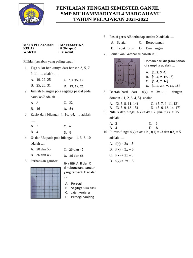 PTS Ganjil 2021-2022 | PDF