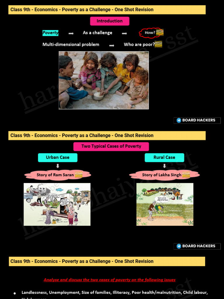 Class 9th - Economics Chapter 03 Full Explanation | PDF | Poverty ...