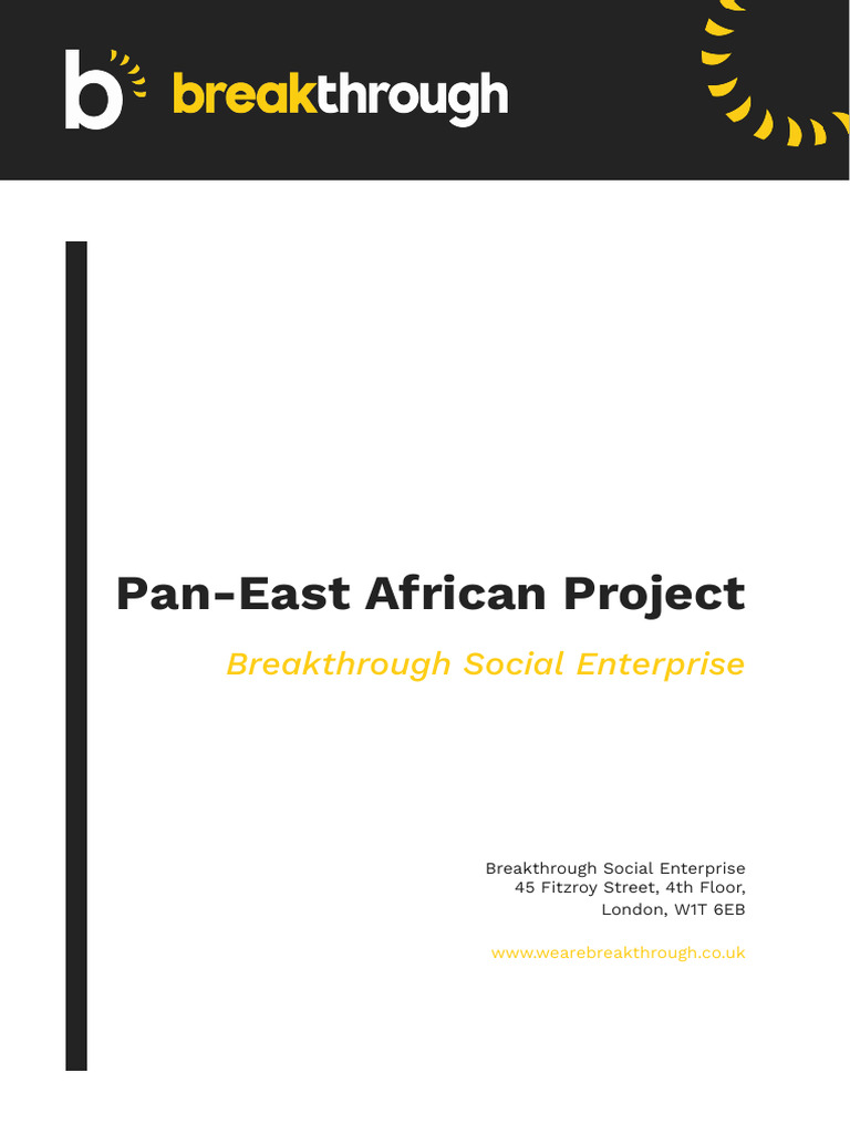 Pan-East African Proposal | PDF | Entrepreneurship | Social Enterprise