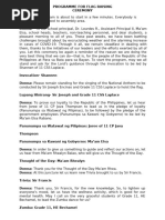 Programme Script For Flag Raising Ceremony | PDF