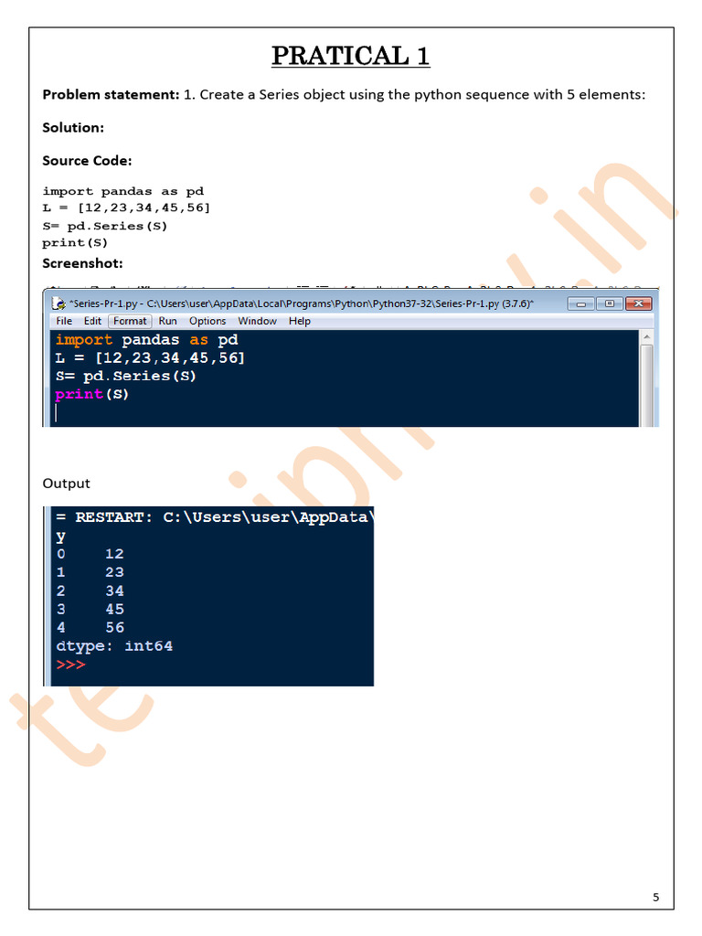 Practical File IP Class 12 2024 25 Sharing Removed | PDF | Data ...