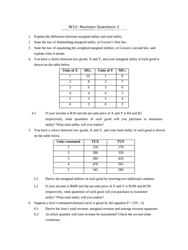 W12_ECO151_Revision 1 | PDF