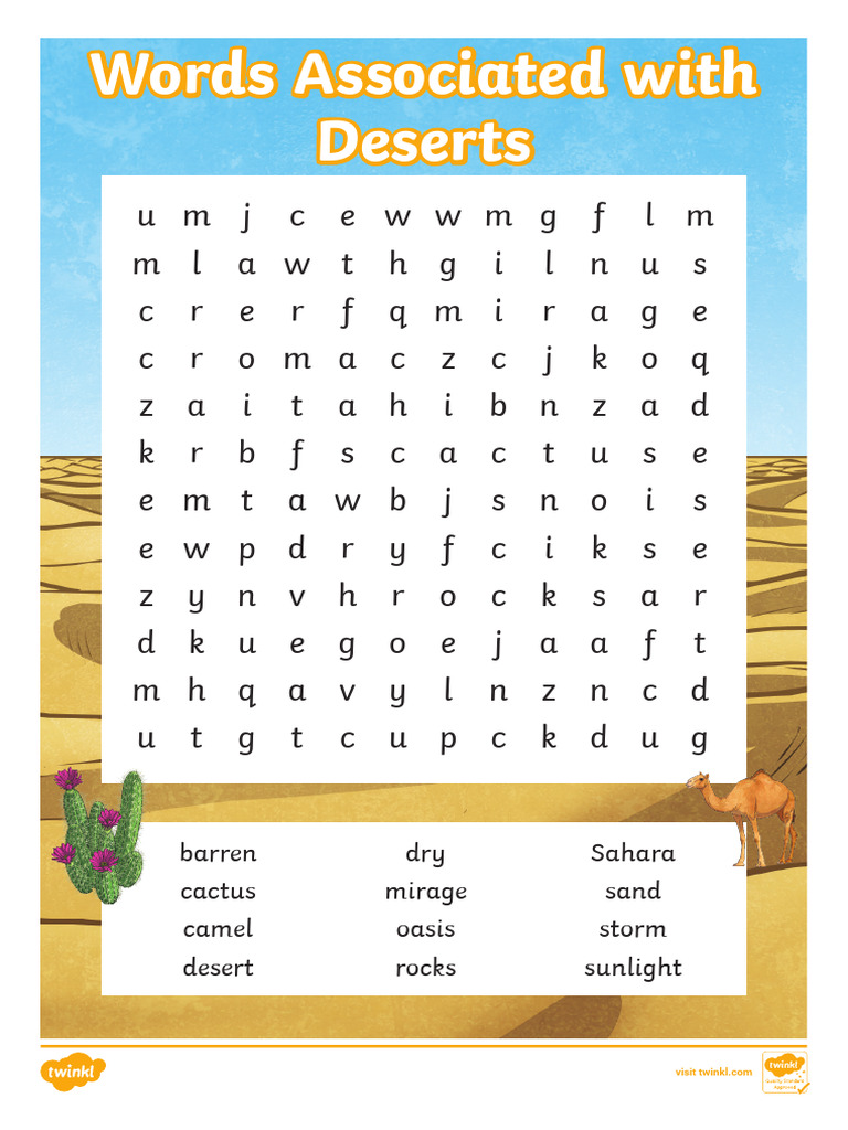 Desert Wordsearch | PDF
