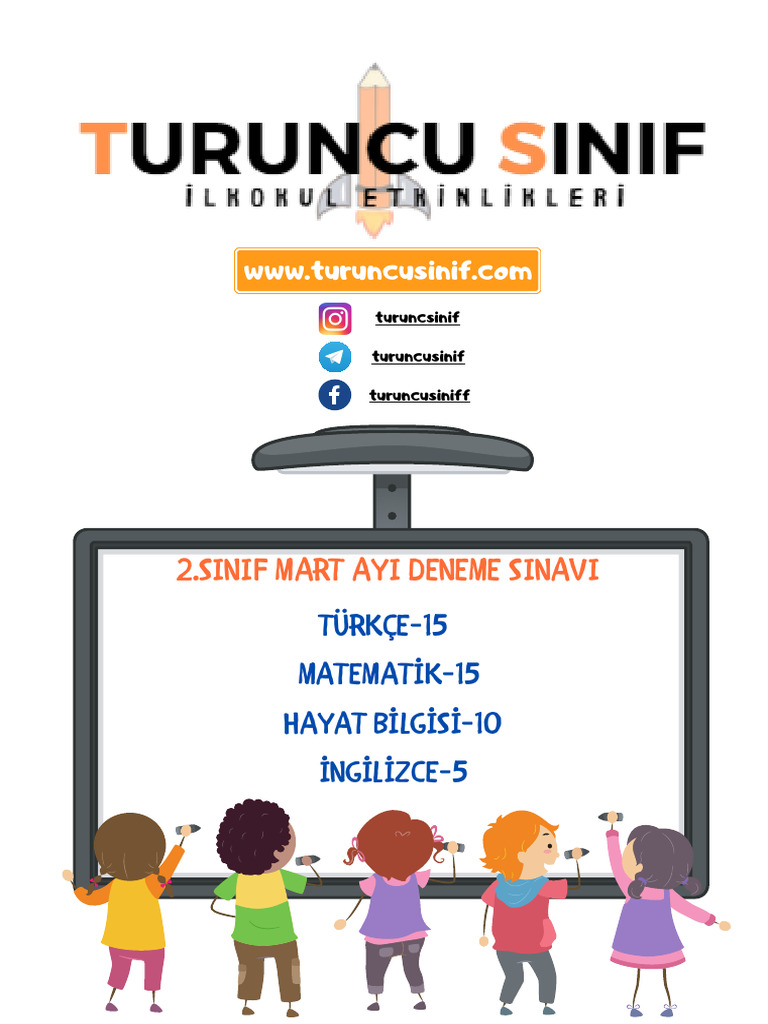 2.Sinif Mart Ayi Deneme Sinavi (1) | PDF