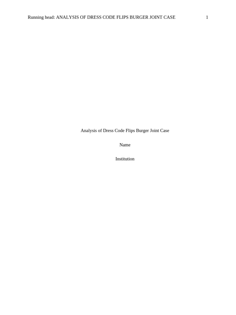 Dress Code Discrimination Case Analysis | PDF | Civil Rights Act Of ...