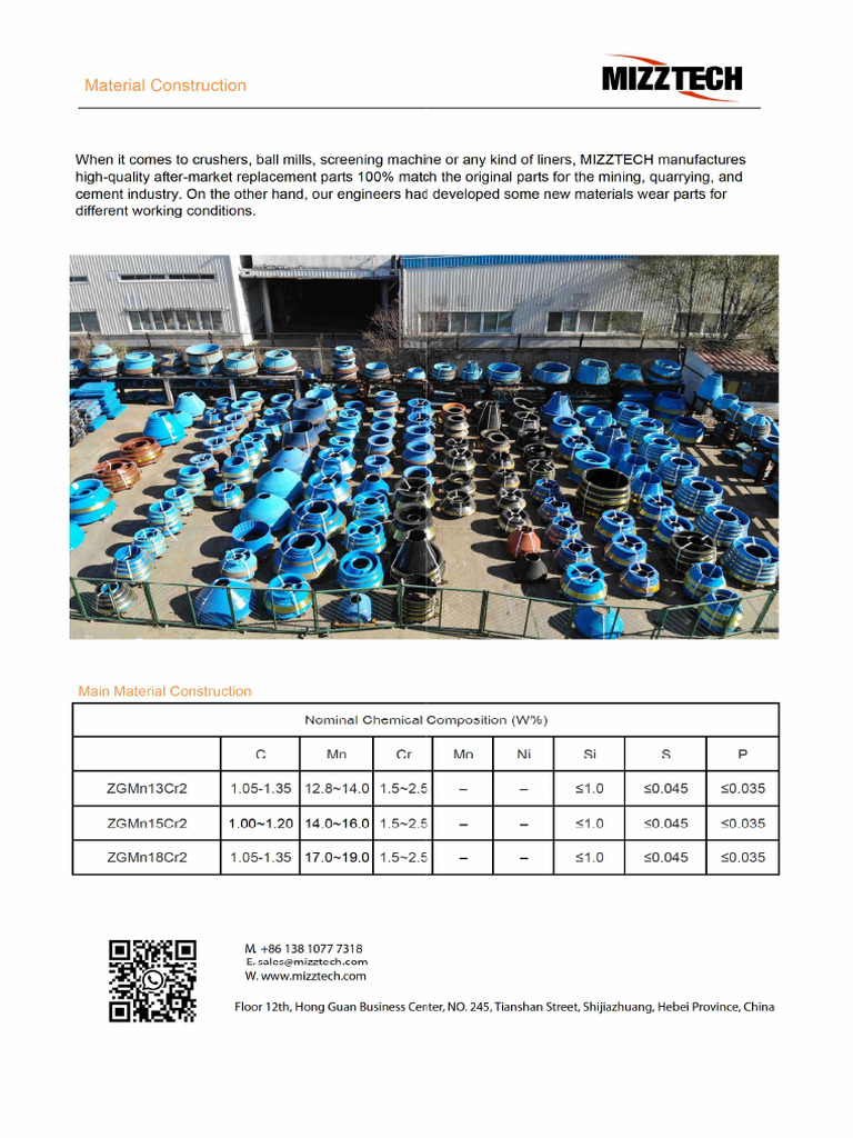 Mizztech Liners Material Components | PDF