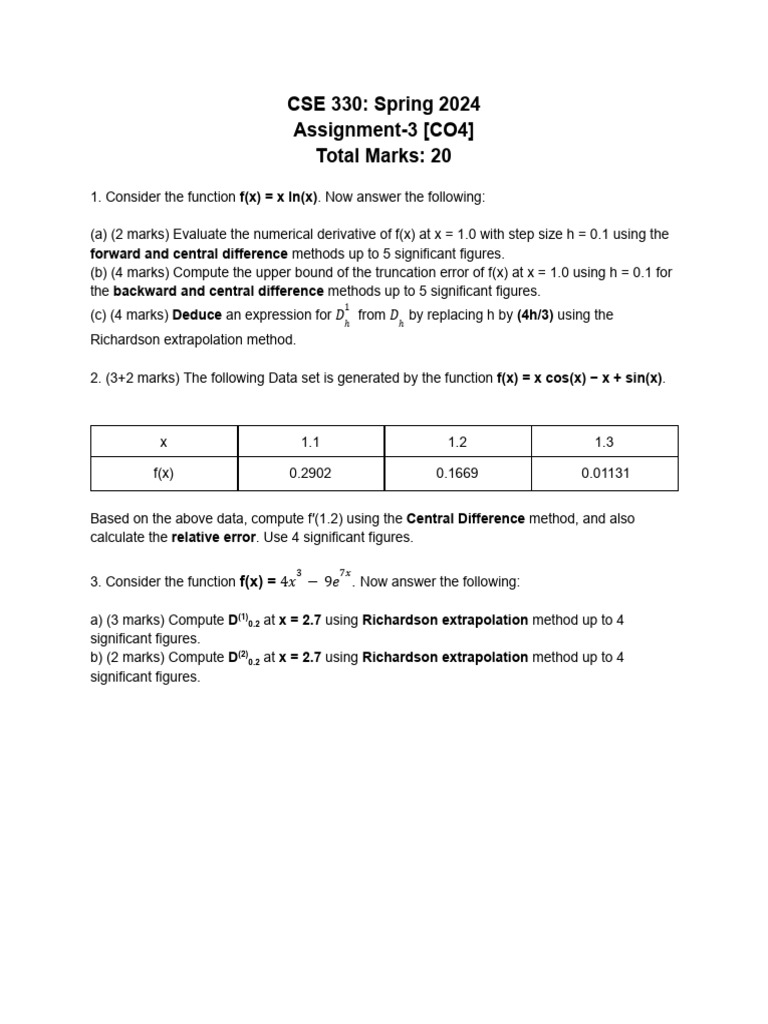 Assignment3 - CSE330 Spring2024 | PDF