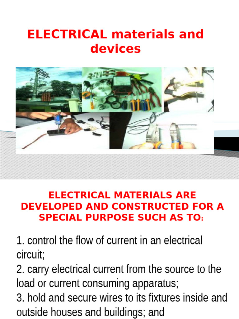 Electrical Supplies, Materials and Devices | PDF | Electrical Wiring ...