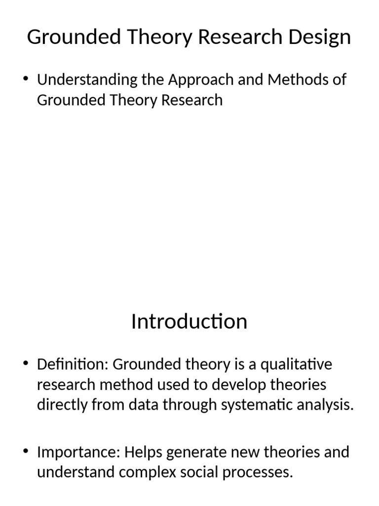 Grounded Theory Research Design Overview | PDF | Qualitative Research ...