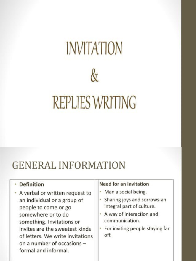 Invitations | PDF