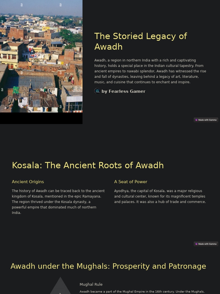 The Storied Legacy of Awadh | PDF | Mughal Empire