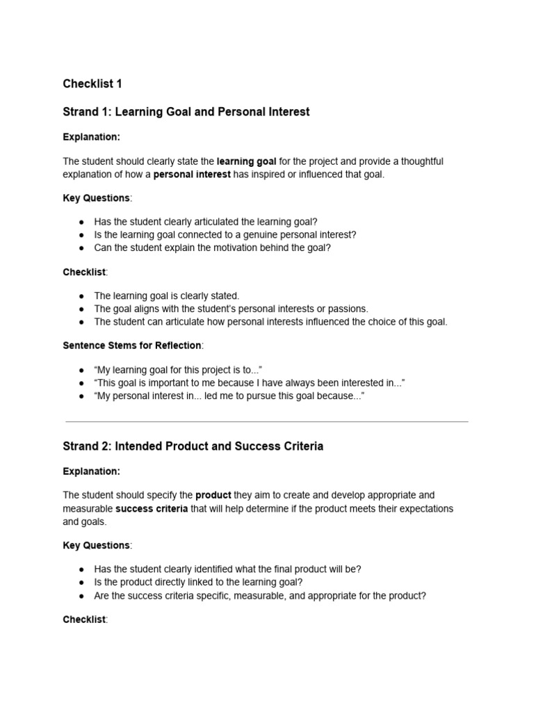Criterion A Checklist | PDF | Goal | Cognition