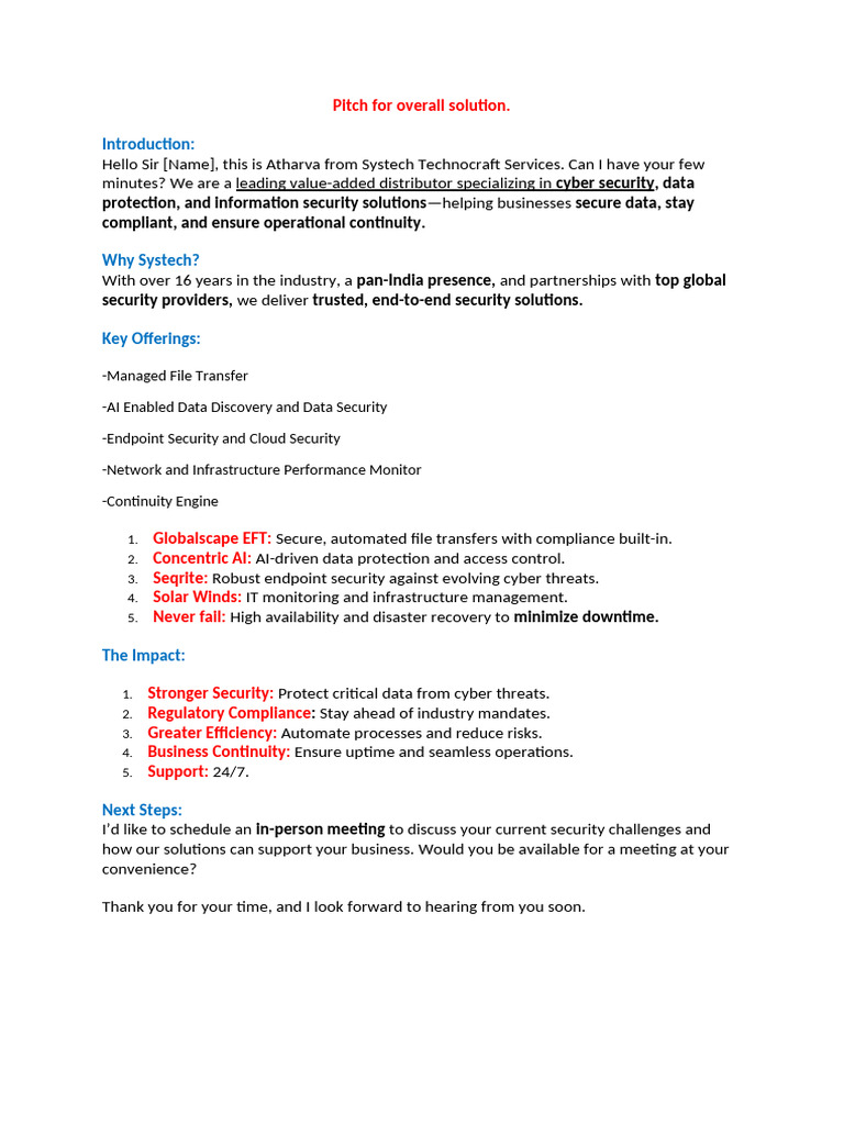 Pitch For Overall Solution2 | PDF | Security | Computer Security