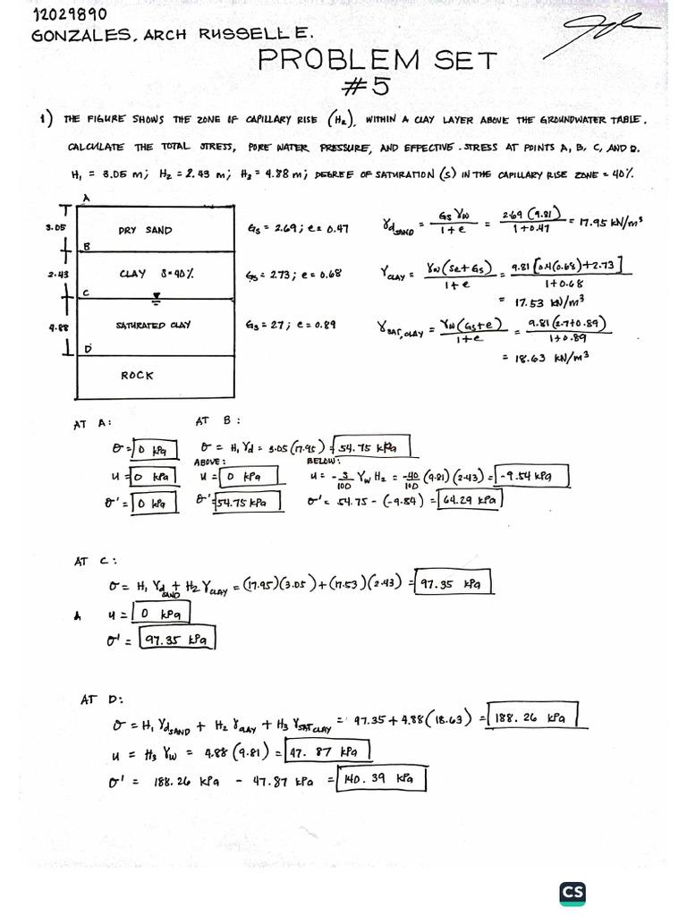 CEGEOEN Problem Set 5 | PDF