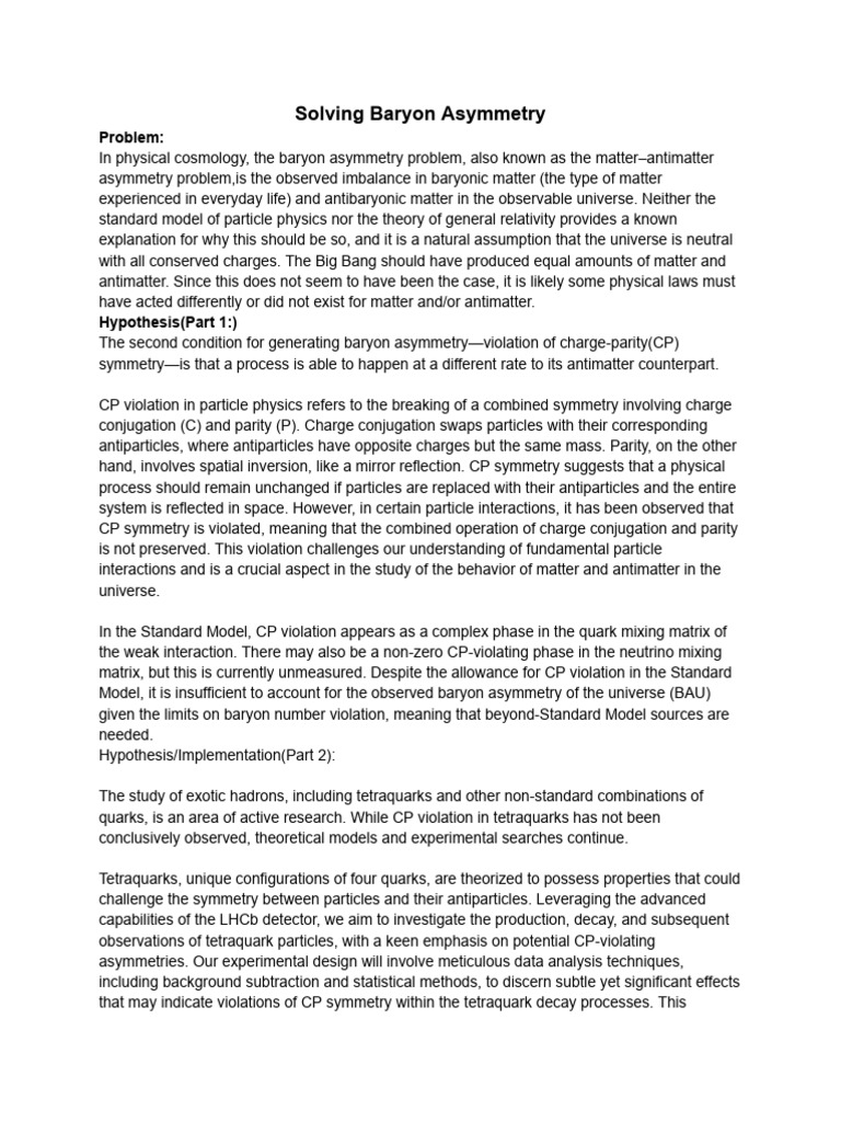 Lsid | PDF | Matter | Asymmetry