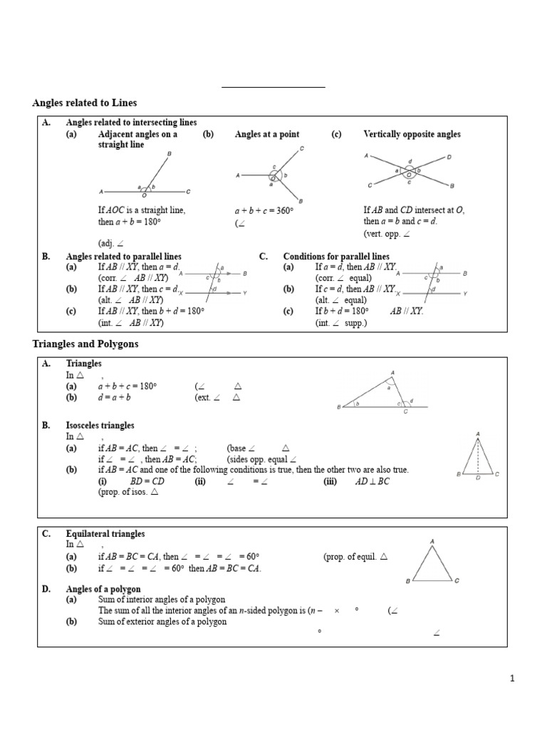 2425 S3 MATH Normal (All) | PDF | Triangle | Elementary Mathematics