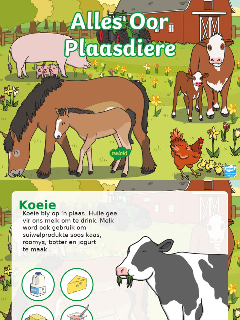 Za Kps 825 Alles Oor Plaasdiere Powerpoint - Ver - 1 | PDF