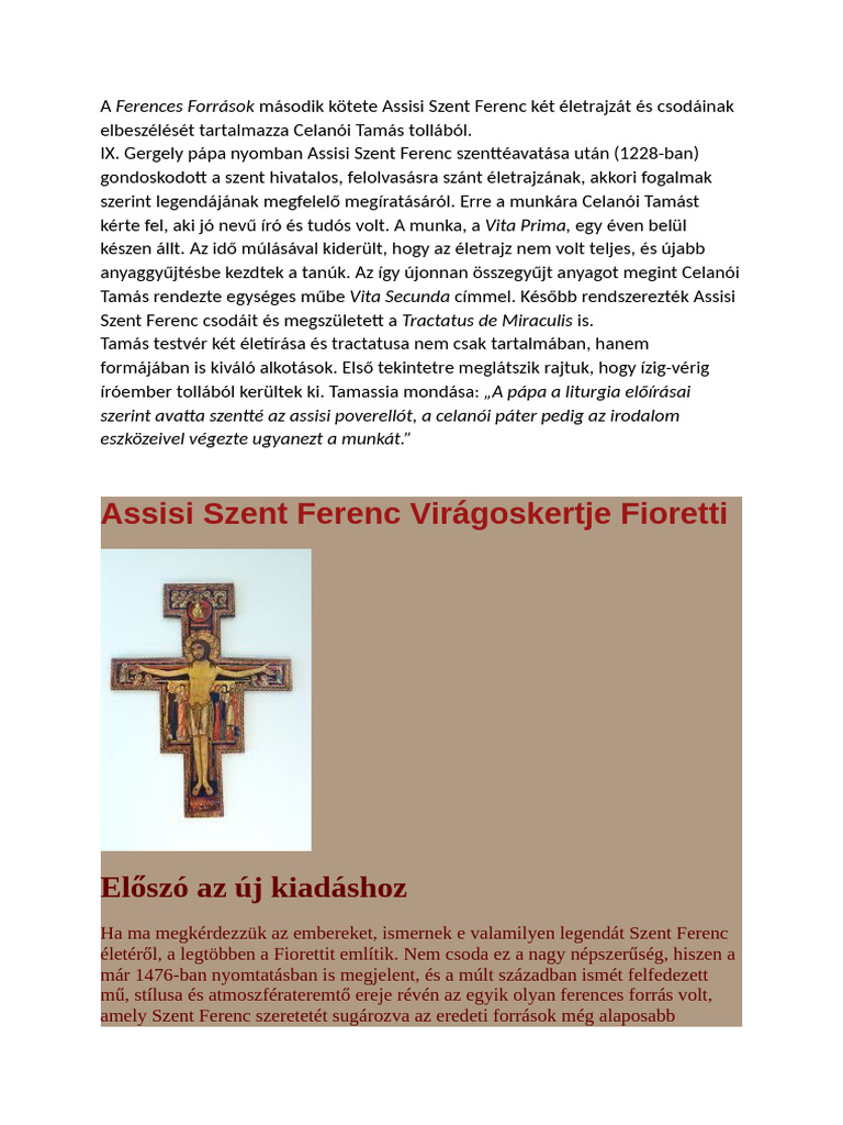 Szent Ferenc 1 | PDF
