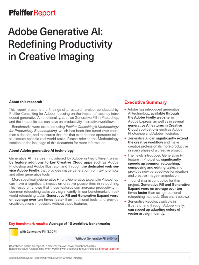 2023 - Adobe Generative AI Redefining Productivity in Creative Imaging ...