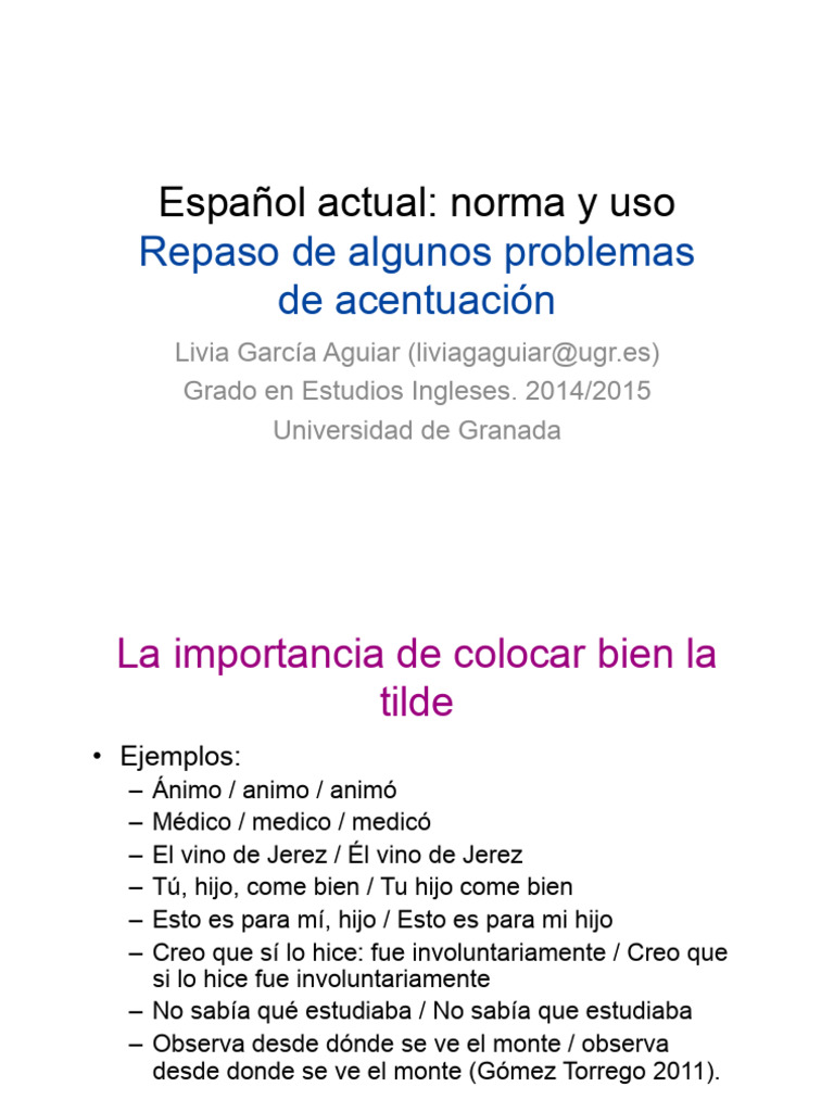 4 - PPT - Acentuación | PDF | Fonética | Voz humana