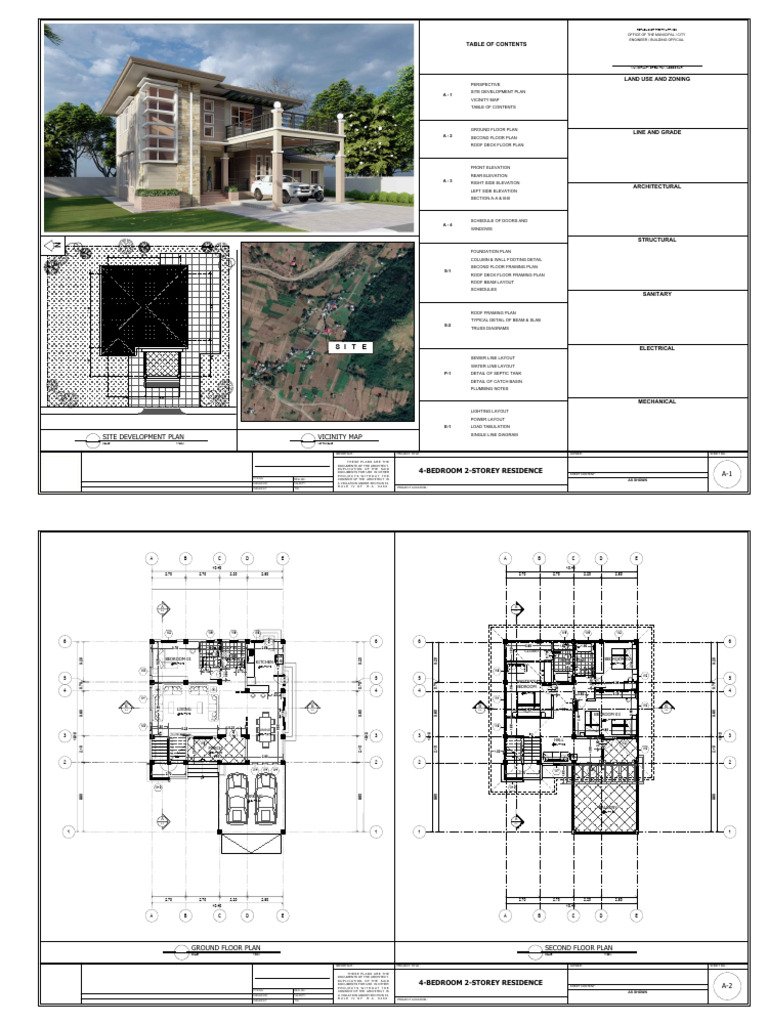 2 Storey Residential | PDF | Building Engineering | Civil Engineering