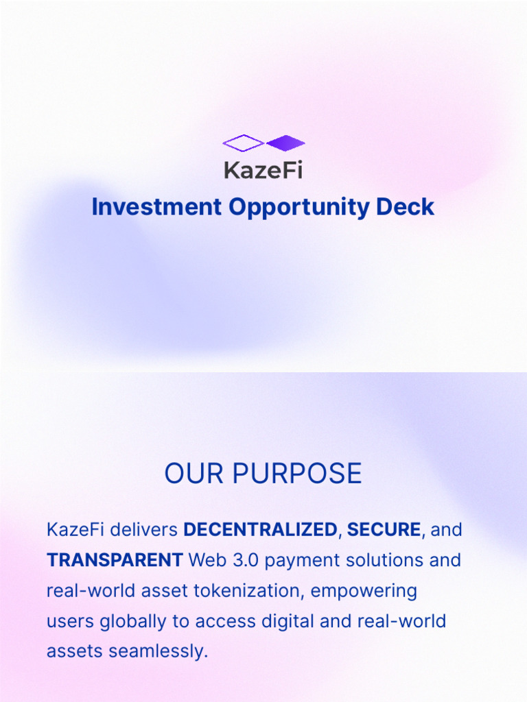 KazePay: Revolutionizing Payments & Inclusion | PDF | Cryptocurrency ...