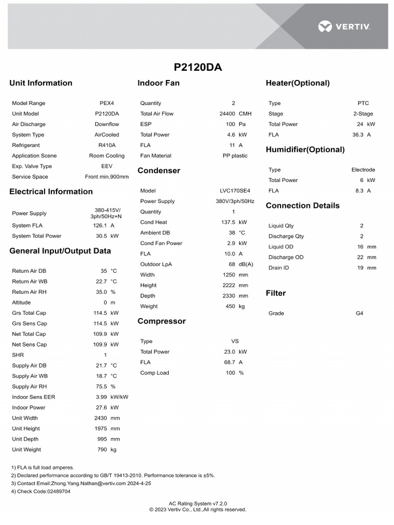VERTIV Mode2 pex4-P2120DA | PDF