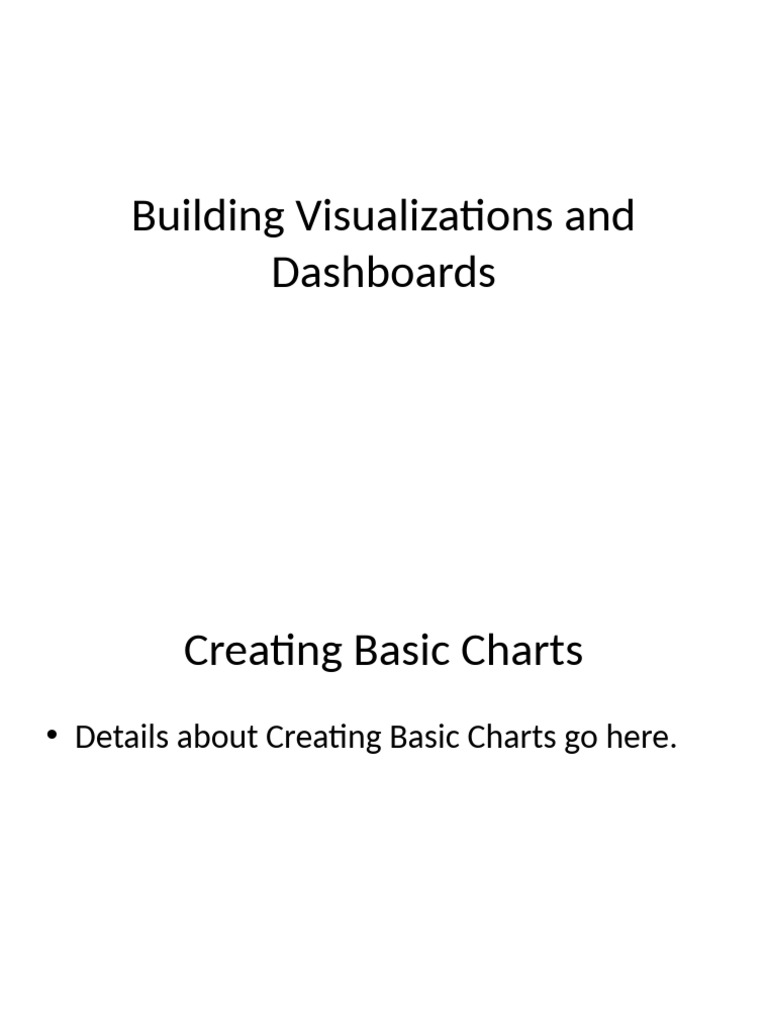 Building Visualizations and Dashboards | PDF