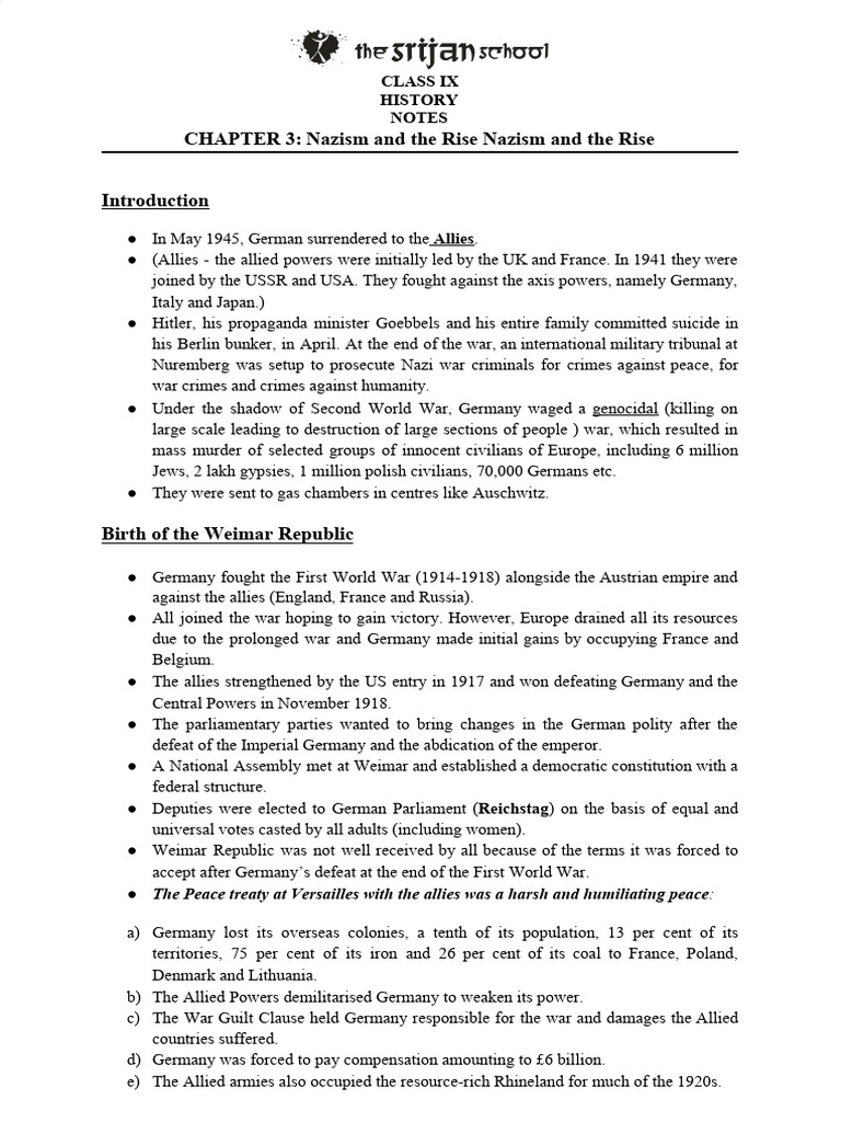 Nazism | PDF | Nazi Germany | Weimar Republic