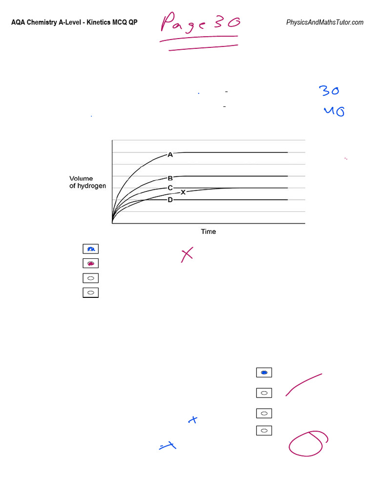Kinetics Questions | PDF | Gases | Chemical Kinetics