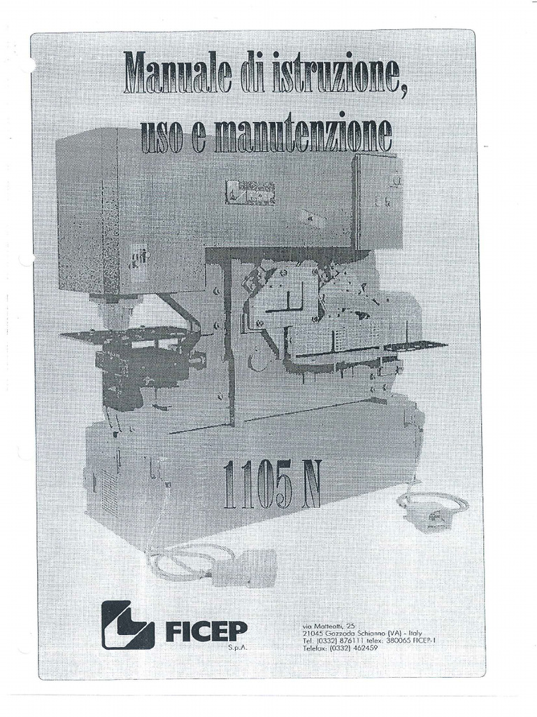 Cesoia Punzonatrice FICEP 110N - Parte 1 | PDF