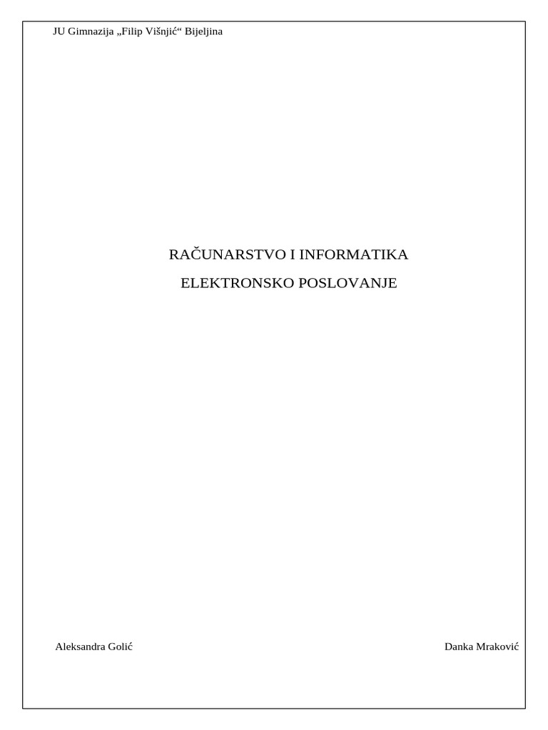 Elektronsko Poslovanje 5 | PDF