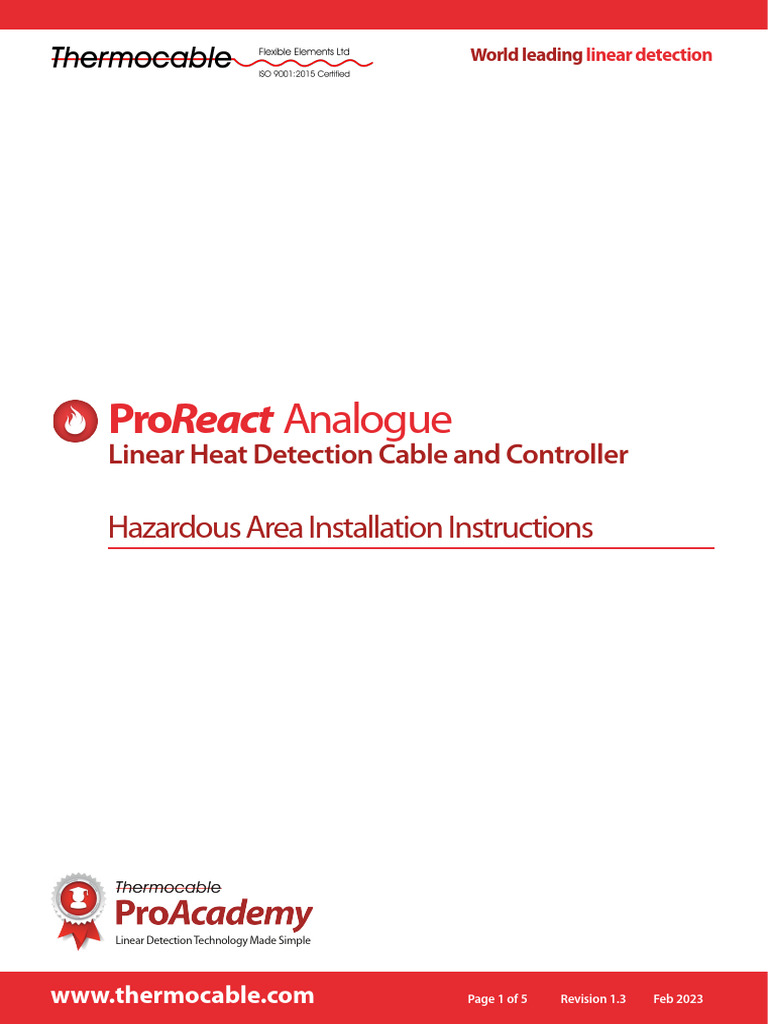 ProReact Analogue LHD Hazardous Area Guide Rev 1 3 | PDF | Electrical ...